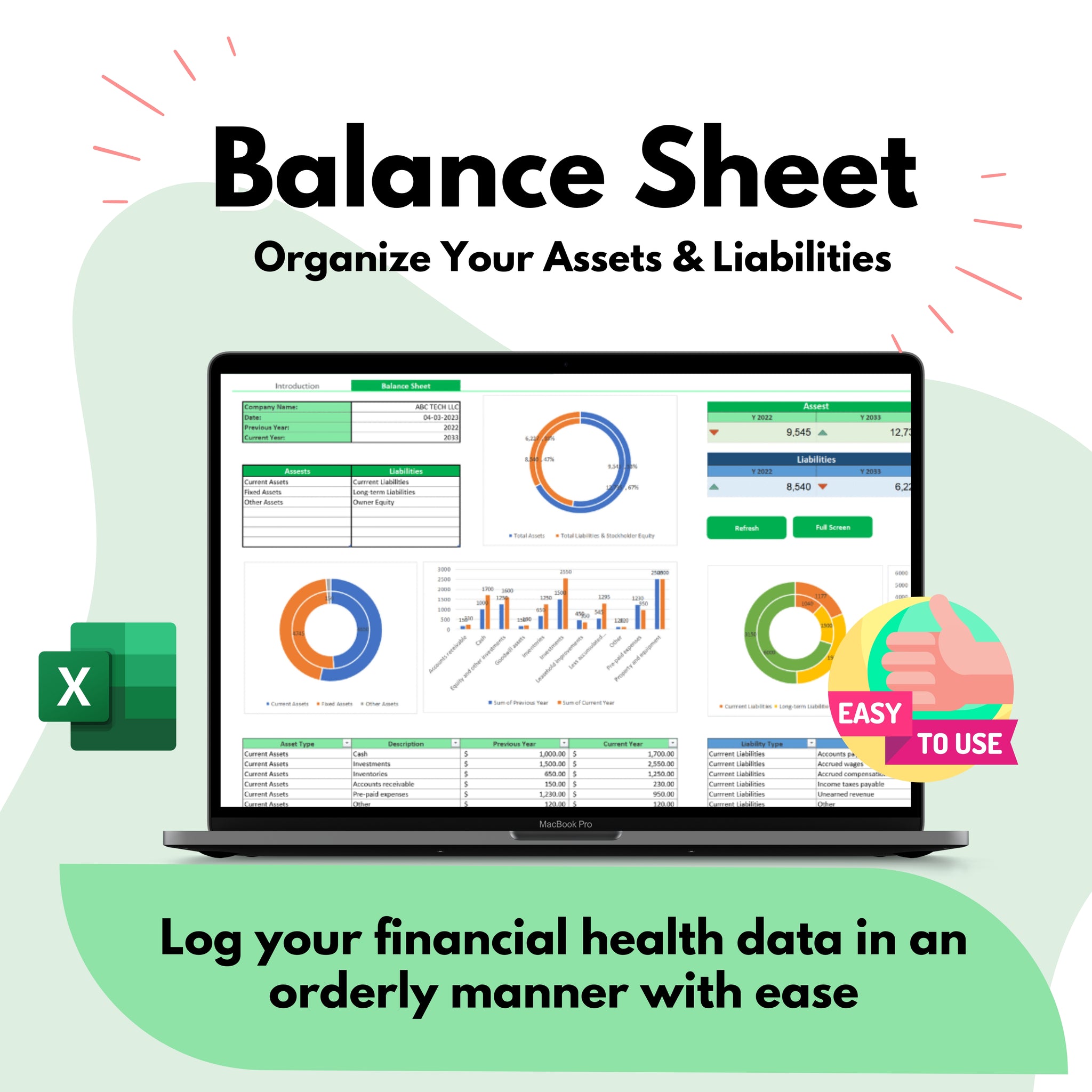 Balance Sheet Excel Spreadsheet - PLRDuck.com – PLRDUCK.COM